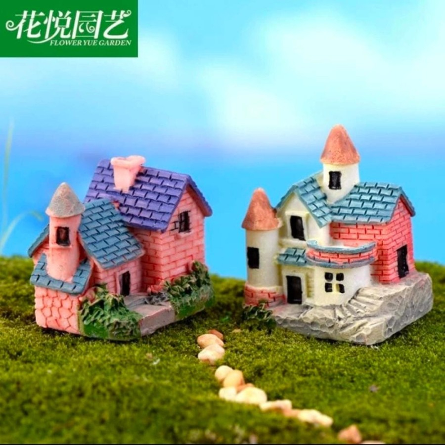 Jual Miniatur Rumah DIY Hiasan Dekorasi Aquarium Kekinian Topper Kue ...