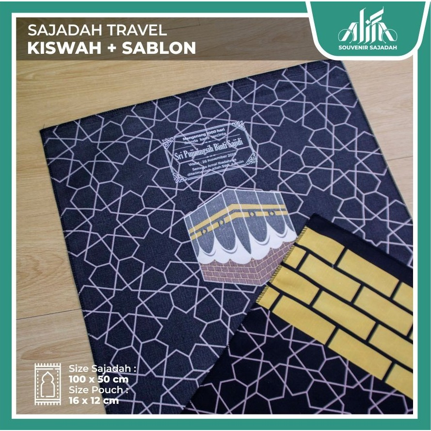 Jual Sajadah Travel Sejadah Travelling Motif Kiswah Premium Free Custom ...
