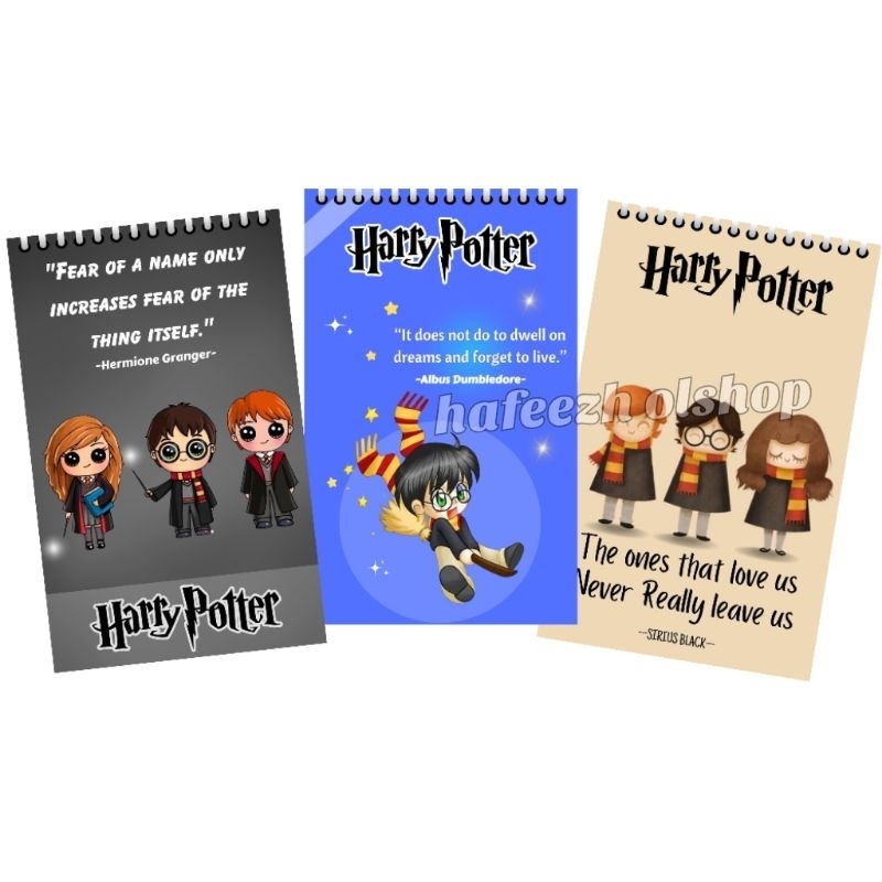 Jual Buku Catatan Notebook Notes Notepad Spiral Cover Harry Potter ...
