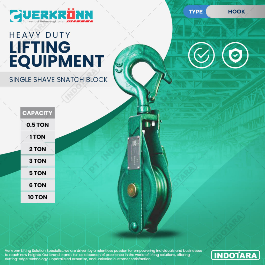 Jual Alat Pengangkat Blok Katrol Single Shave Snatch Block Verkronn ...