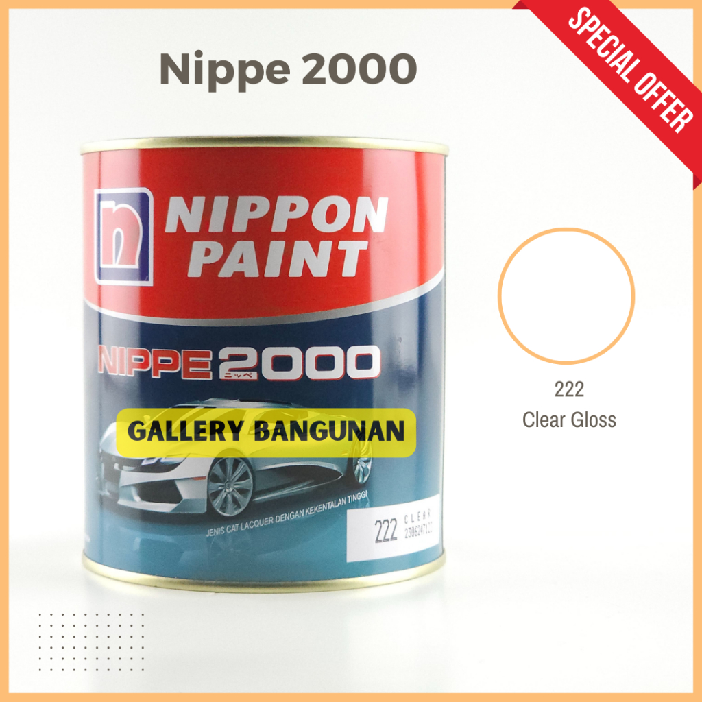 Jual Nippe 2000 222 Clear Cat Kayu Besi NC Nippon Paint Kemasan 1 Liter Clear Gloss 1 Komponen ...