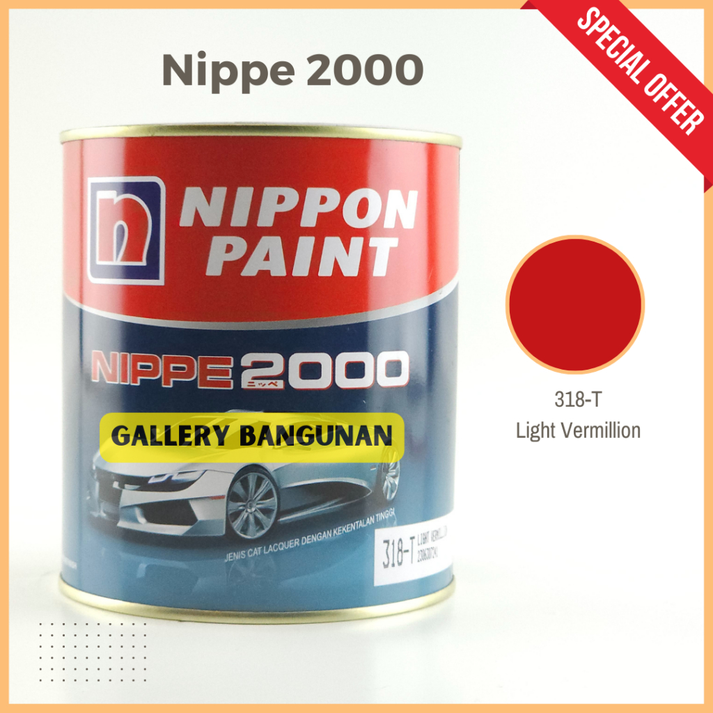Jual Nippe 2000 318 T Light Vermillion Cat Kayu Besi NC Nippon Paint ...