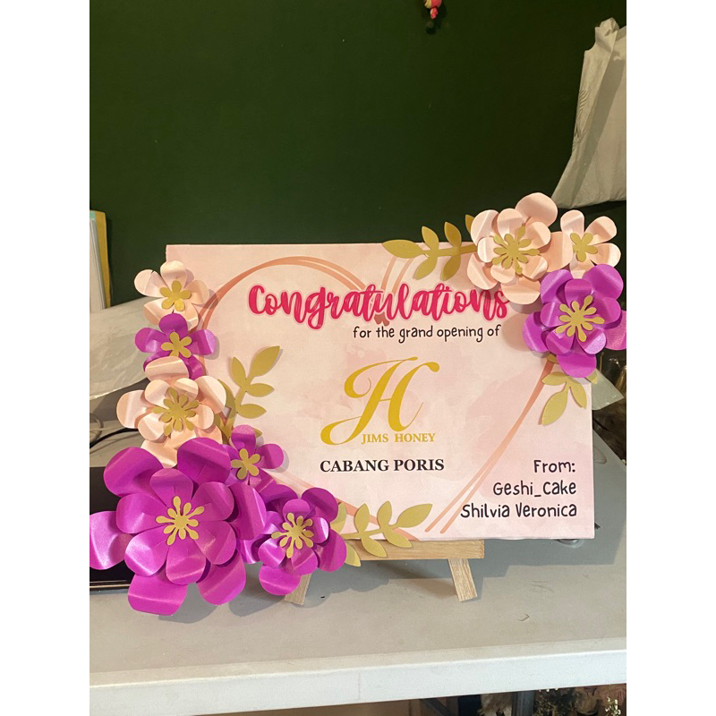 Jual Papan Bunga Mini Papan Bunga Kecil Papan Bunga Kertas Bunga Meja ...