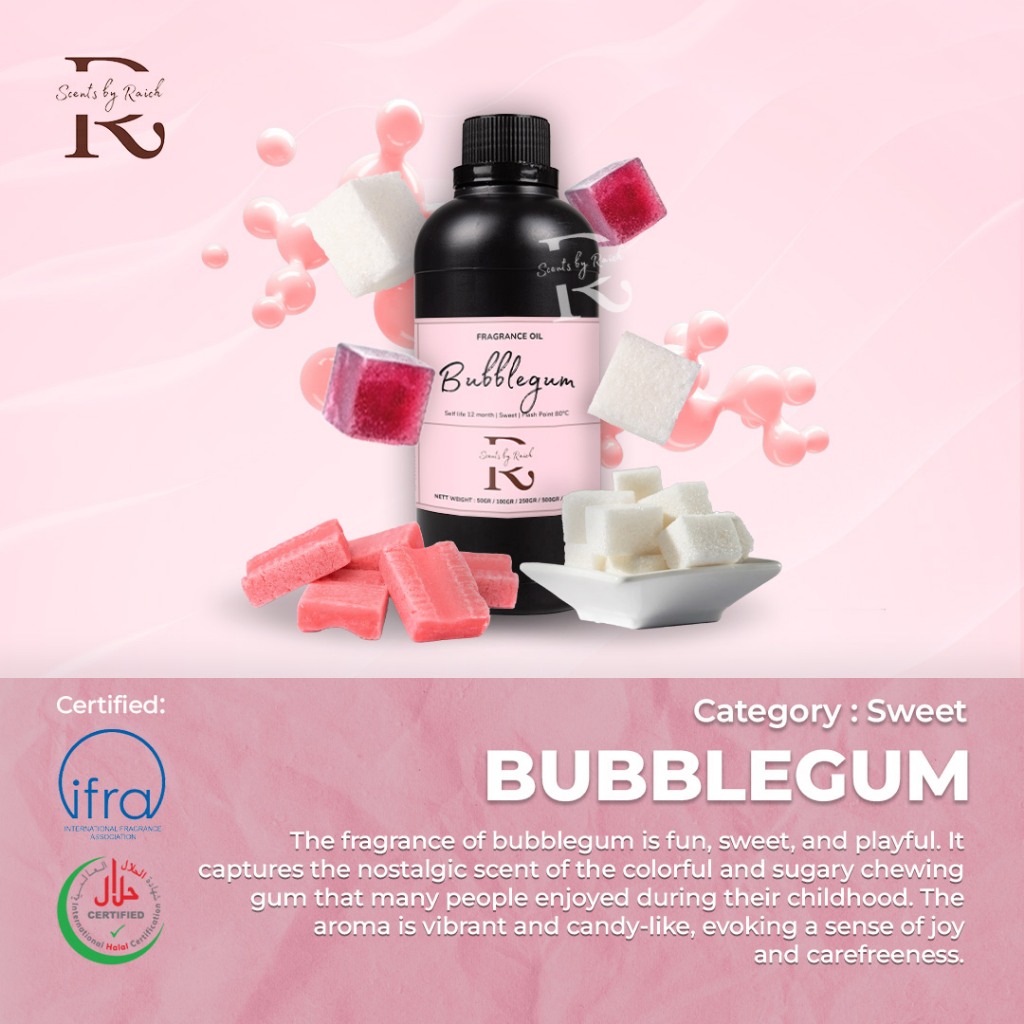Jual PREMIUM 50gr Bubblegum Fragrance Oil Aromatherapy Reed Diffuser Pure Essential | Shopee ...