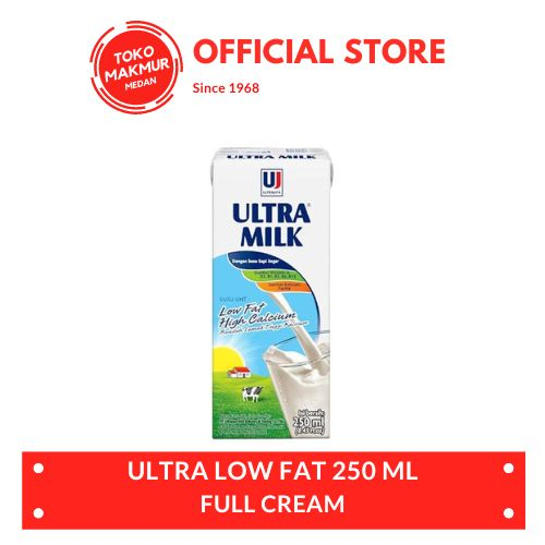 Jual ULTRA MILK LOW FAT FULLCREAM 250ML | Shopee Indonesia