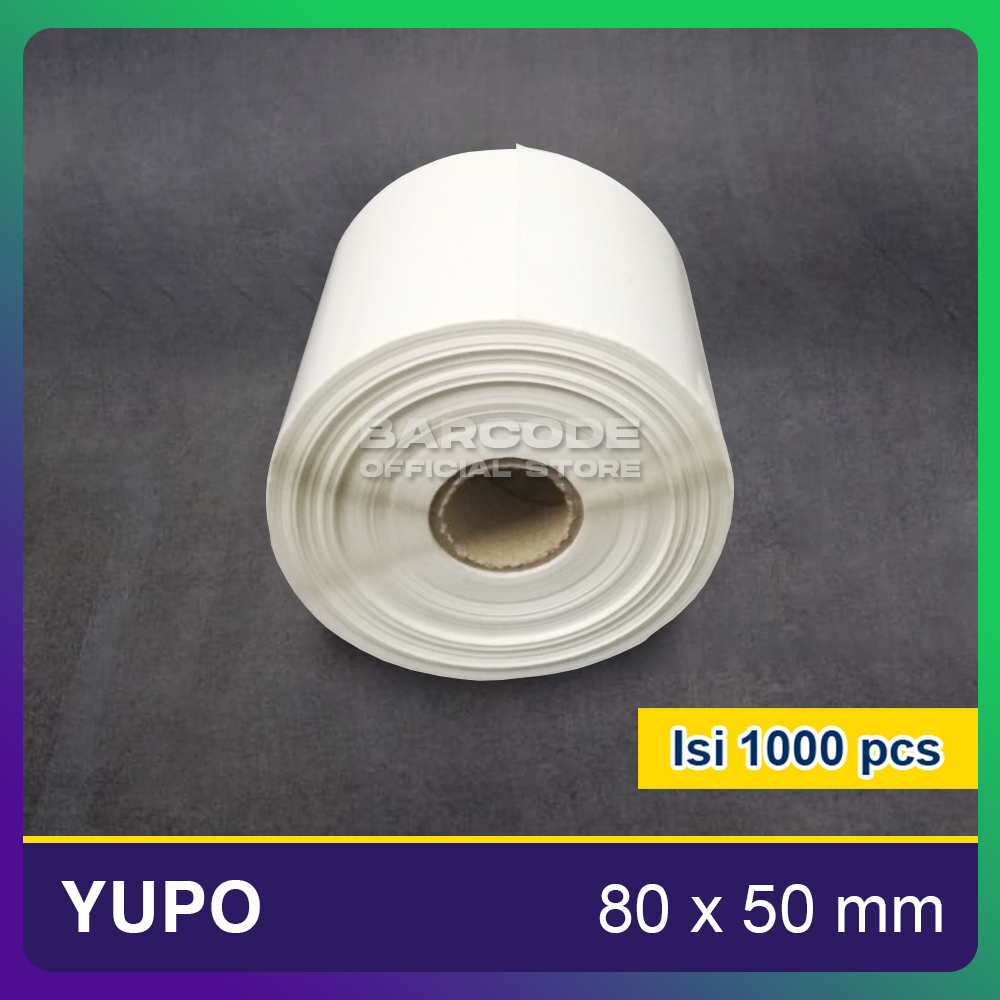 Jual Kertas Label Yupo 80x50 / 80 x 50mm Sticker Barcode 1 Line 1000 Pcs | Shopee Indonesia