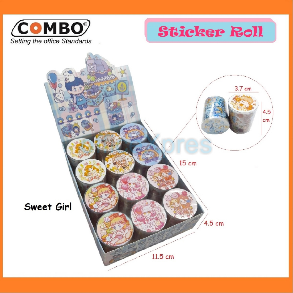 Jual STICKER ROLL VIRAL / Sticker Momo / Washi Tape / Selotip Box ...