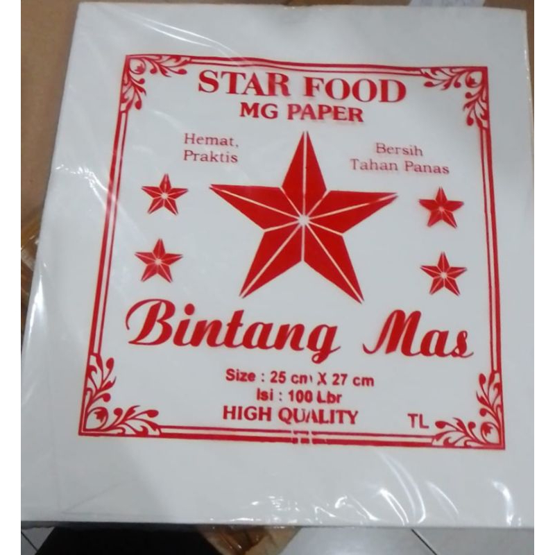 Jual Kertas Nasi Pembungkus MG Paper Putih laminasi | Shopee Indonesia