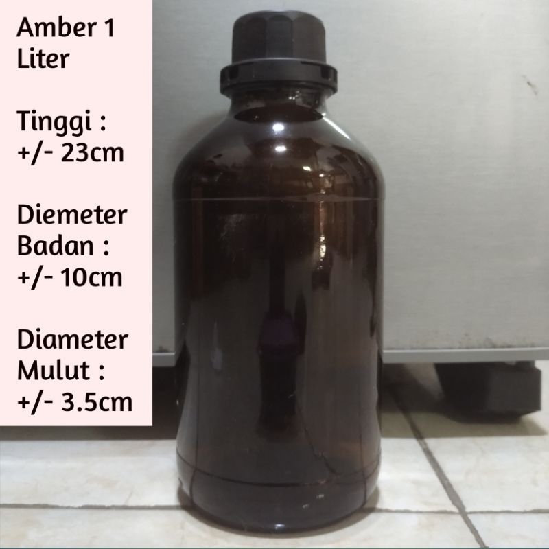 Jual Botol Kaca Amber 1 Liter | Shopee Indonesia