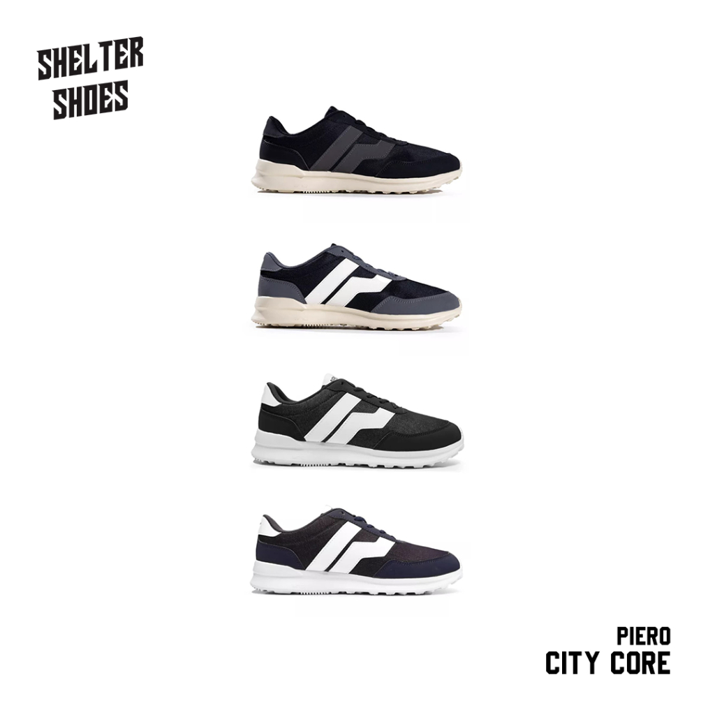 Jual SEPATU PIERO CITY CORE BIG LOGO 4 WARNA JOGGER BLACK RAVEN ALL ...