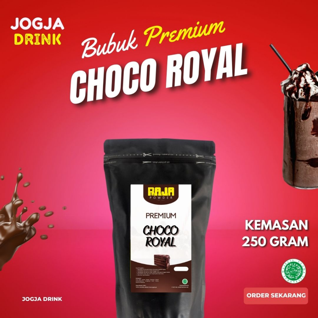 Jual Bubuk Minuman Rasa Coklat Royal Powder Cokelat Choco Royal Kemasan 250 gram PREMIUM Terbaik ...