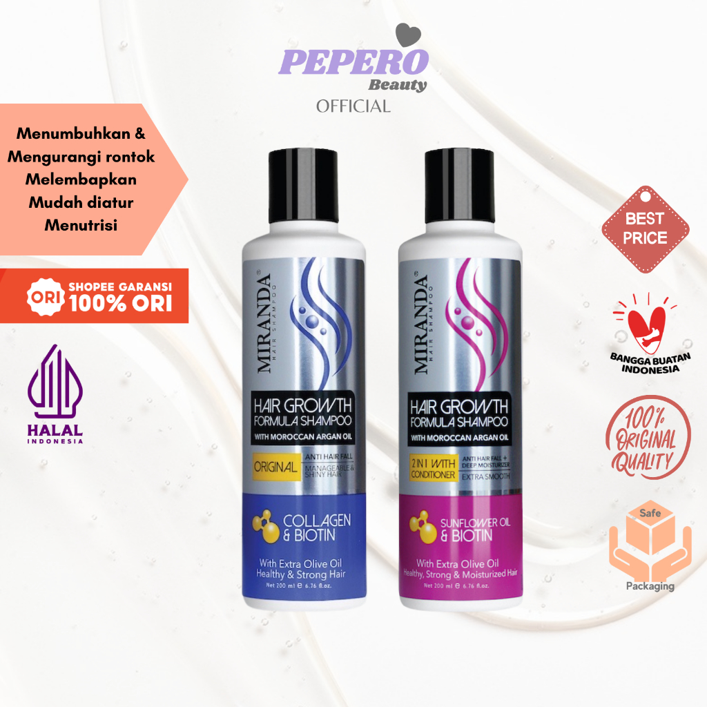 Jual MIRANDA Hair Growth Biotin Shampoo (Perawatan Rambut Rontok ...