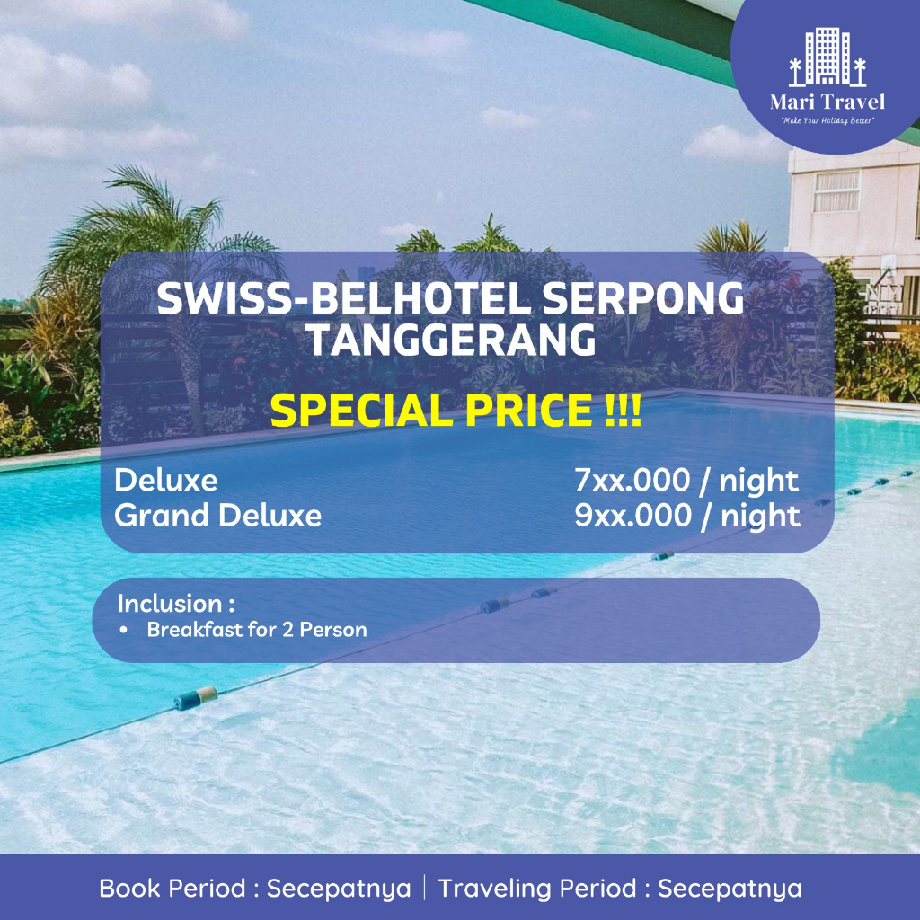 Jual Voucher Hotel Swiss Belhotel Serpong | Shopee Indonesia