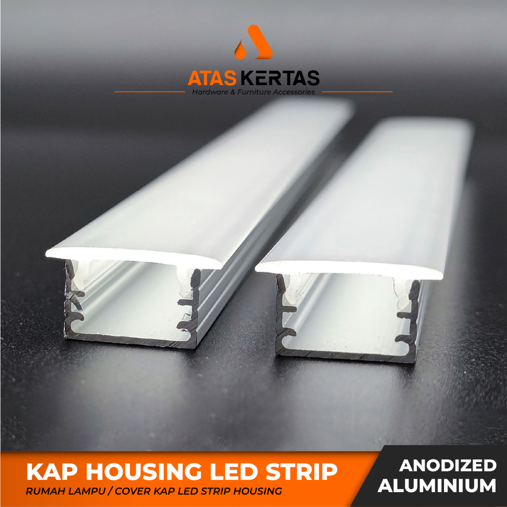 Jual Rumah lampu led strip Aluminium cover led strip kap housing ...