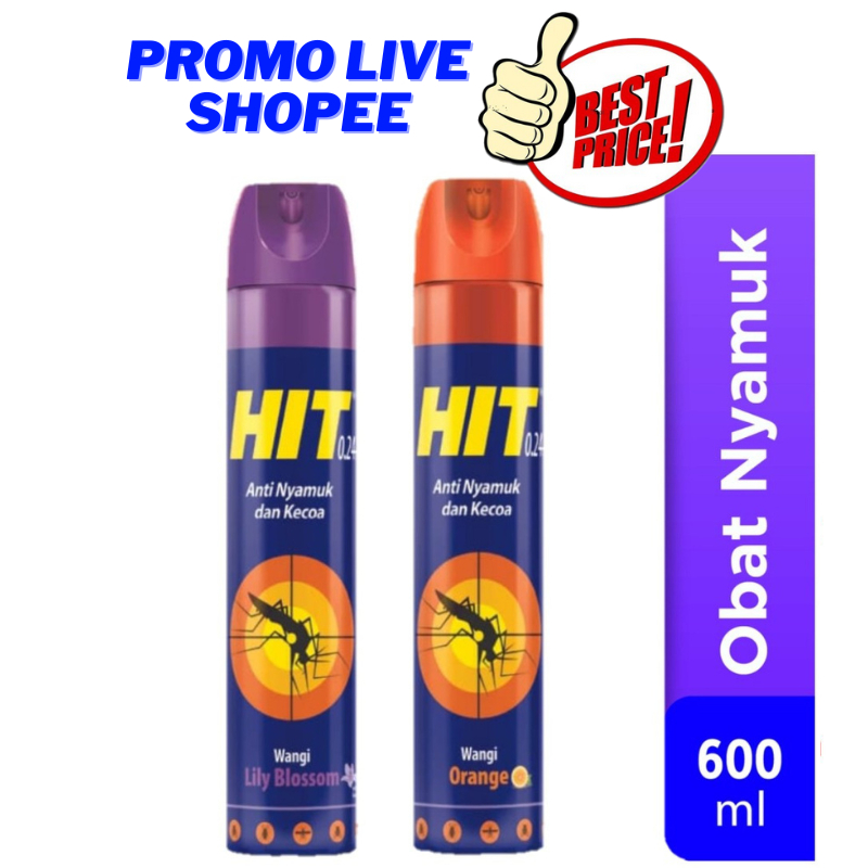 Jual HIT Aerosol Obat Nyamuk Semprot 600ml | Shopee Indonesia
