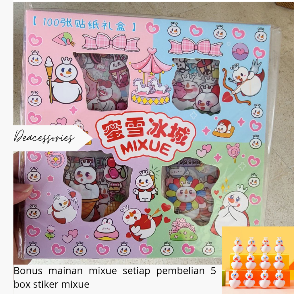 Jual (1 BOX ) Stiker Mixue / Stiker Isi 100 | Shopee Indonesia