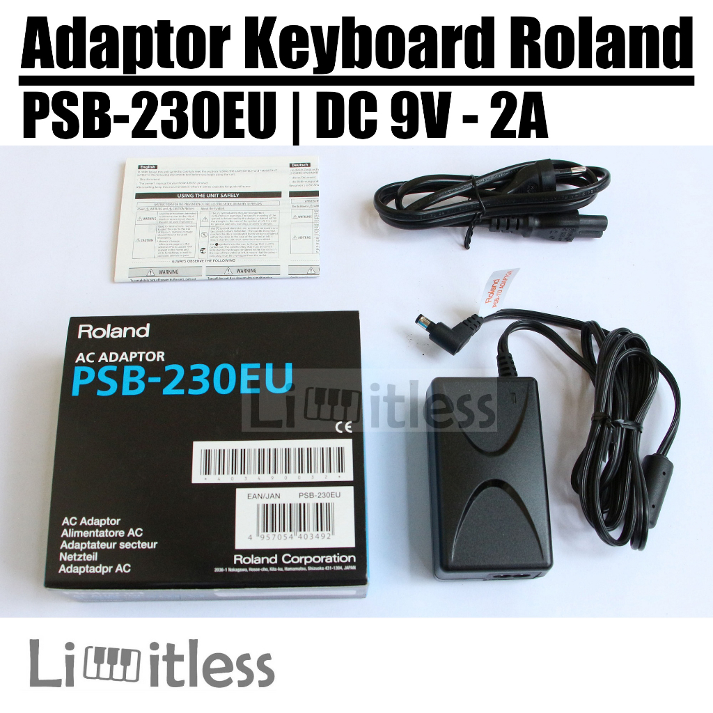 Jual Adaptor Keyboard Roland PSB230EU Power Supply Juno Adapter XPS BK ...
