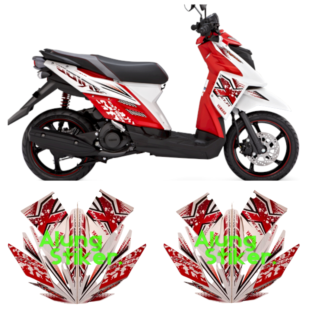 Jual STIKER STRIPING LIS LES BODY MOTOR YAMAHA X RIDE XRIDE TAHUN 2013 ...