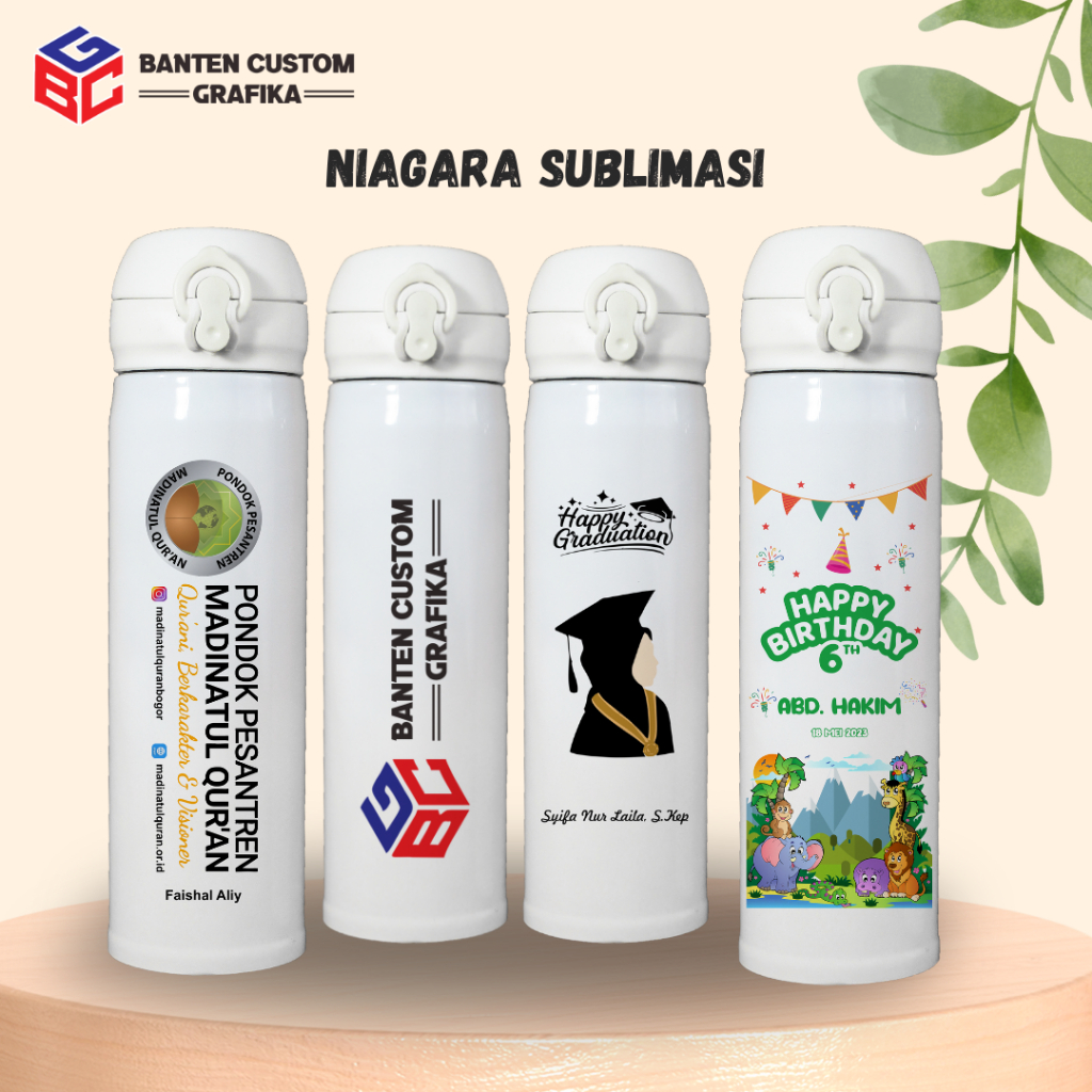 Jual Botol Minum Tumbler Niagara Print Poto dan Kata Custom Desain ...