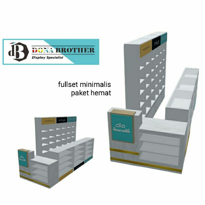 Jual rak display kosmetik fullset paket hemat | Shopee Indonesia