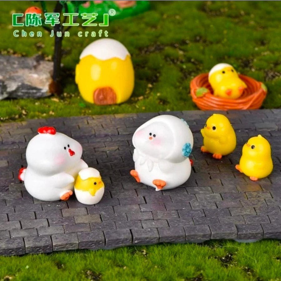 Jual Miniatur Topper Ayam Dekorasi Aquarium Hiasan Kekinian DIY Resin ...