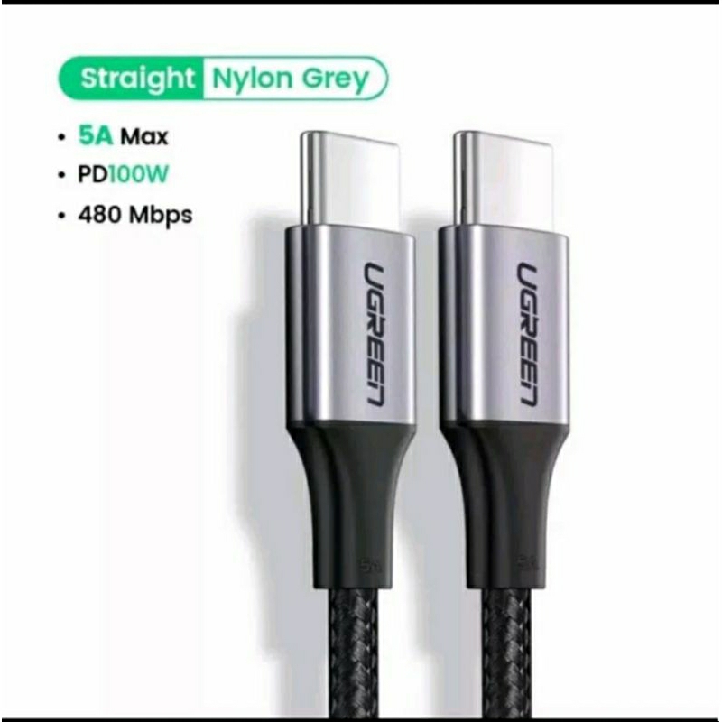 Jual Ugreen Usb type C to Usb type C 5A Fast Charging 100 Watt (Nylon ...