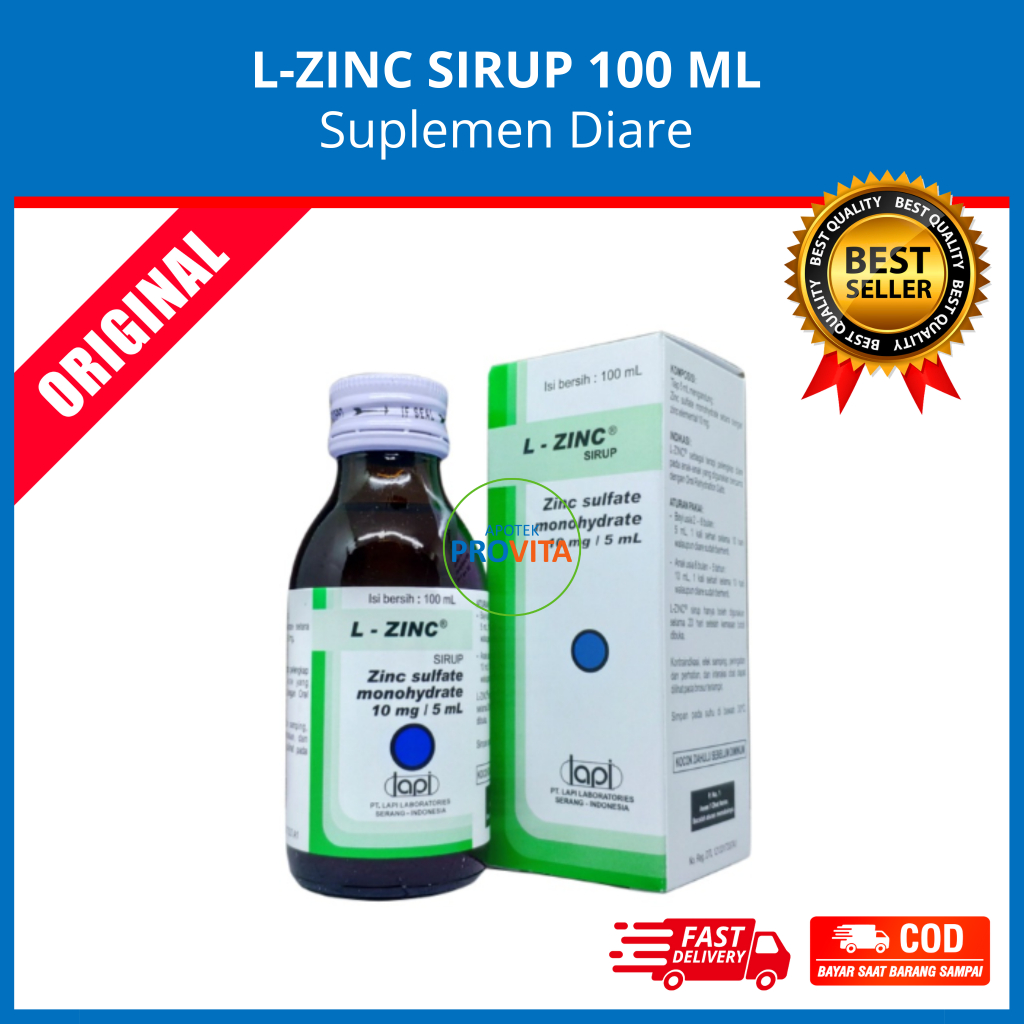 Jual L-ZINC SIRUP 100ML - Suplemen Pelengkap Diare | Shopee Indonesia