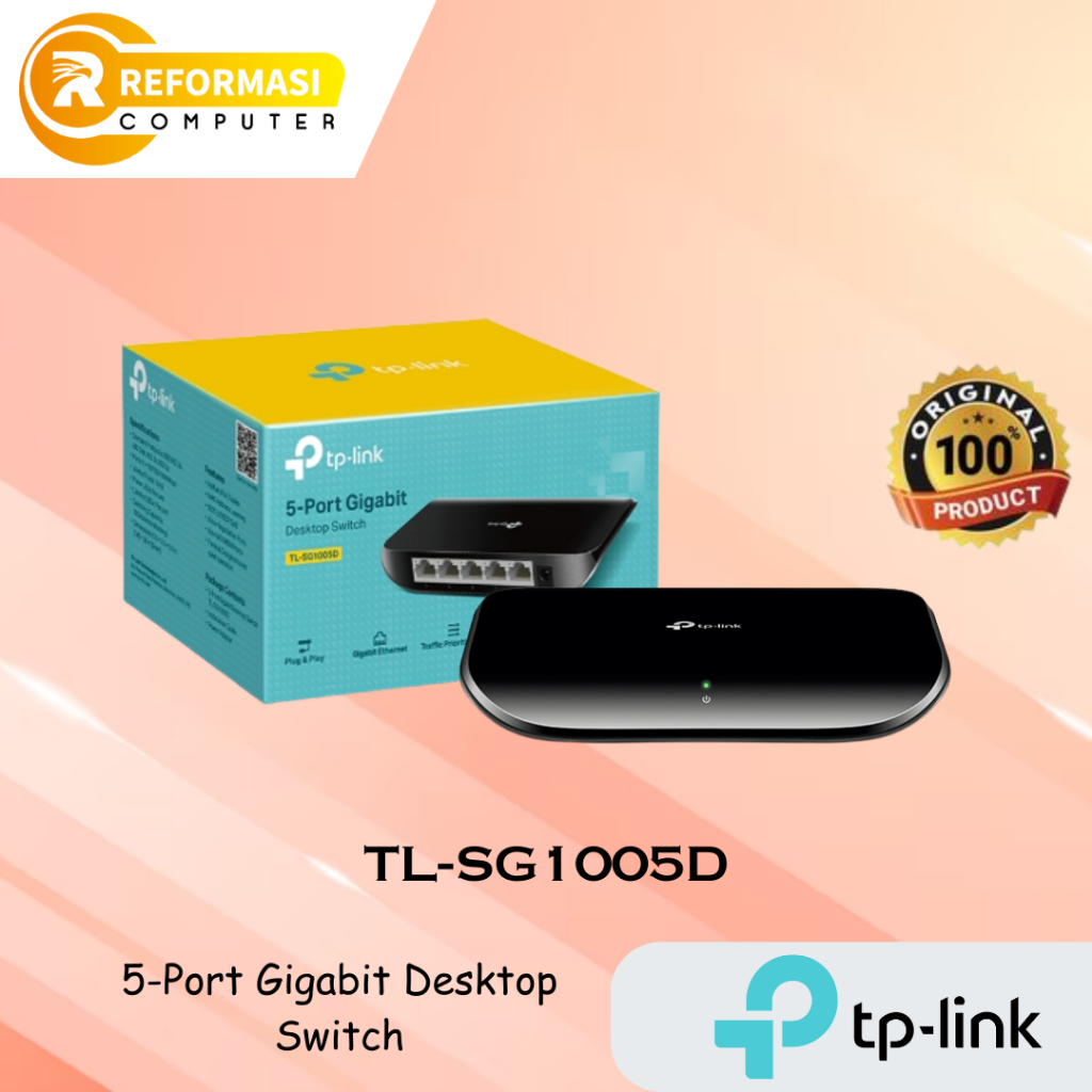 Jual TP-Link TL-SG1005D 5-Port Gigabit Desktop Switch | Shopee Indonesia