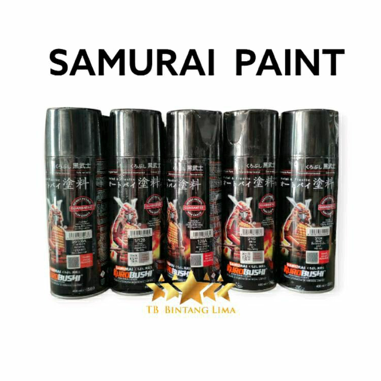 Jual Pilok Pilox Samurai Paint Kurobushi 400ml WARNA STANDARD dan BINTANG 1 - black white silver ...