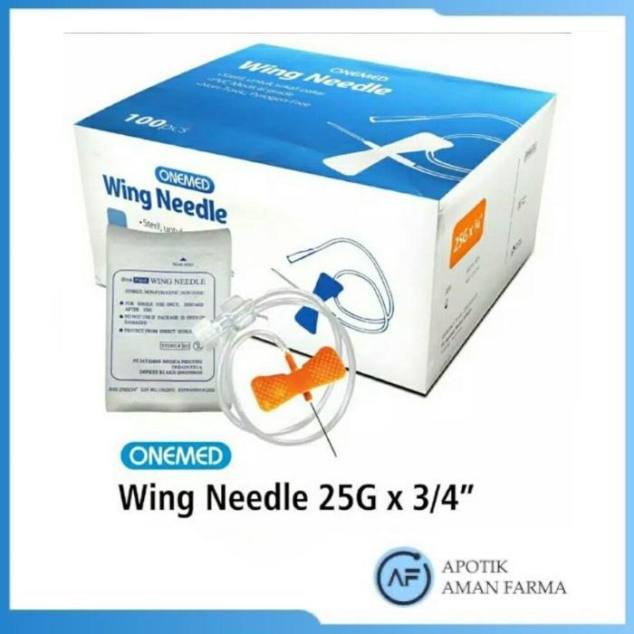 Jual Wing Needle 25G Onemed - Perbox Isi 100 Pcs | Shopee Indonesia