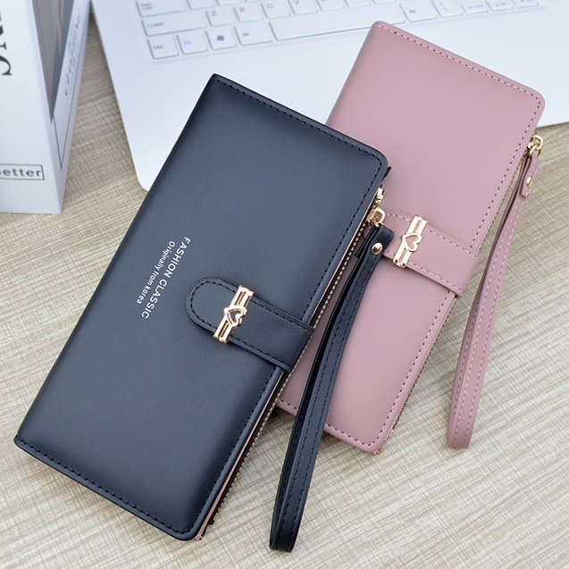 Jual DOMPET LIPAT PANJANG WANITA PREMIUM KULIT VINDALNA RESLETING SLOT KARTU UANG KOIN TALI ...