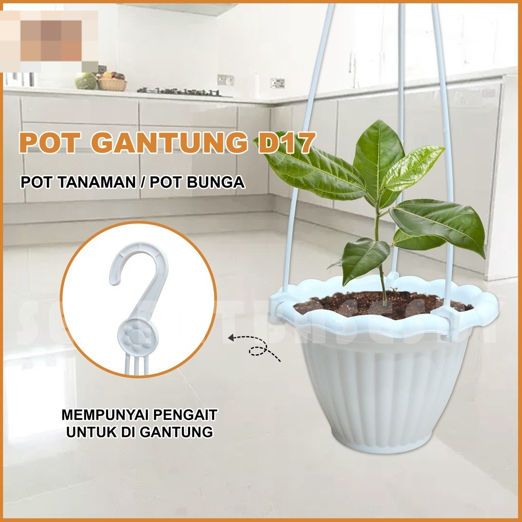 Jual POT TANAMAN MODEL GANTUNG putih | Shopee Indonesia