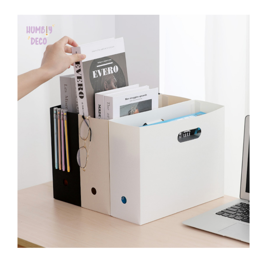 Jual Korean Minimalist File Books Folder Storage Box Organizer | Box ...