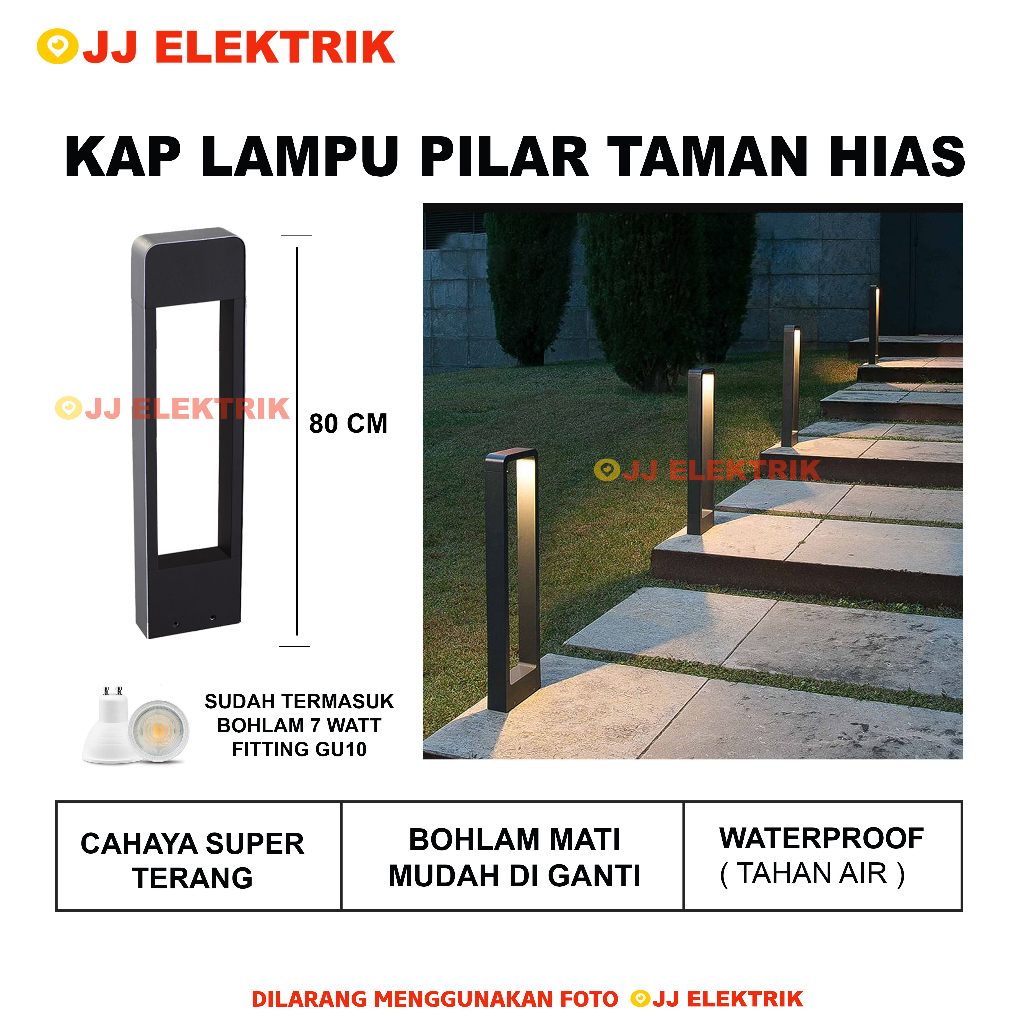 Jual Kap Lampu Pilar Taman Hias Outdoor Tiang Minimalis | Shopee Indonesia