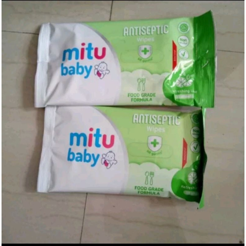 Jual Tissue1pc mitu baby antiseptic-mitu baby wiper 10s-tissue basah ...