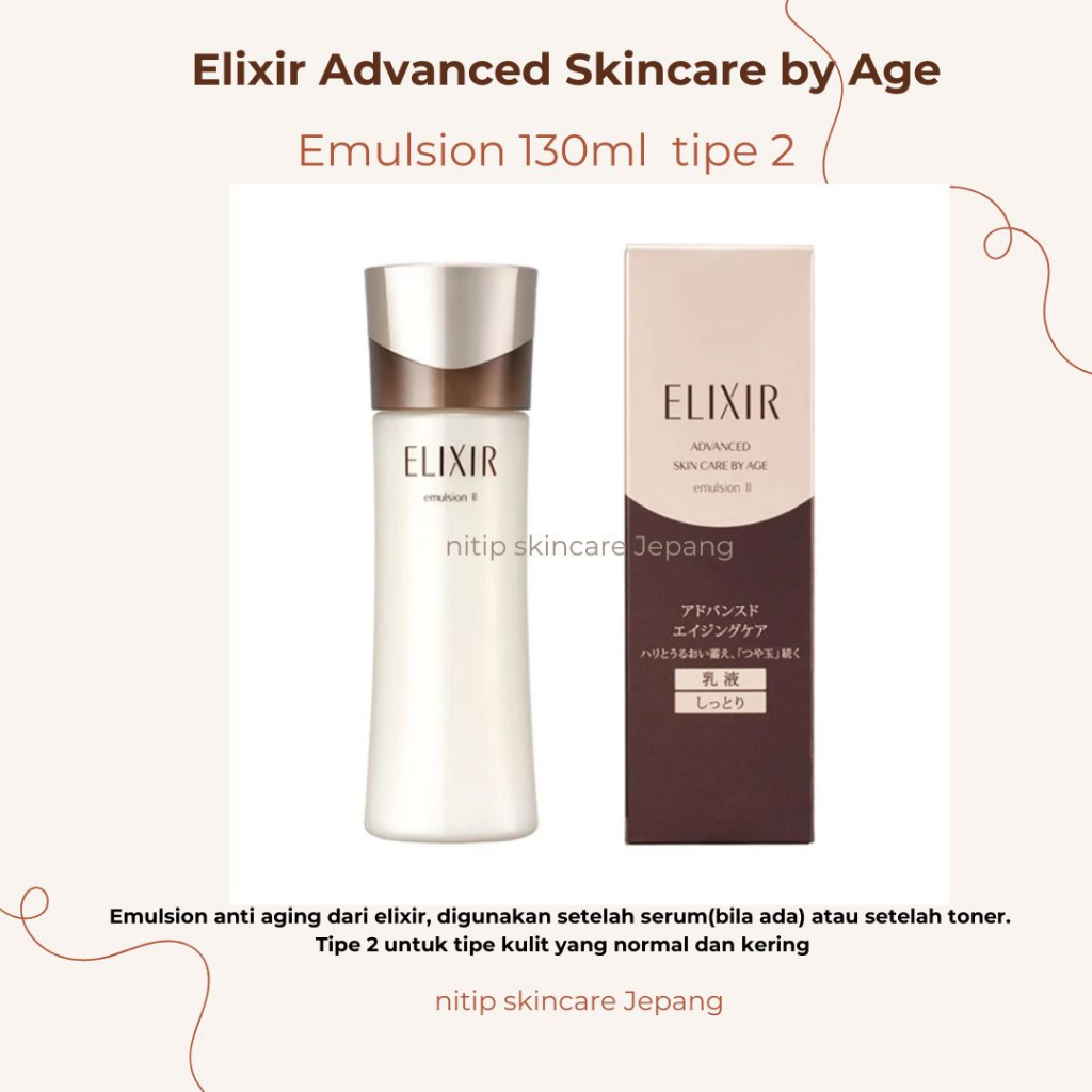 Jual Po jepang -- elixir skincare anti aging advance lotion emulsion sunscreen, cleanser ...