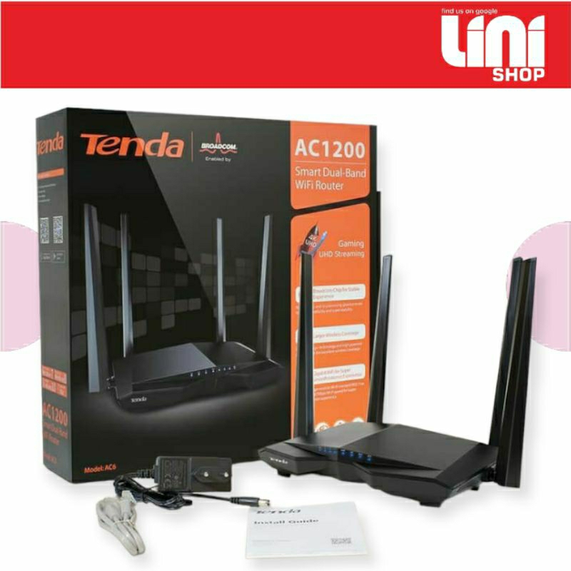 Jual Tenda wifi Gigabit Router Tenda AC6 AC1200 Dualband 5G | Shopee Indonesia
