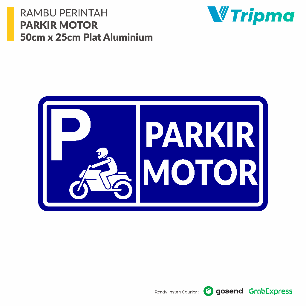 Jual Rambu Parkir Motor - Kotak 25cm x 50cm Plat Alumunium | Shopee ...