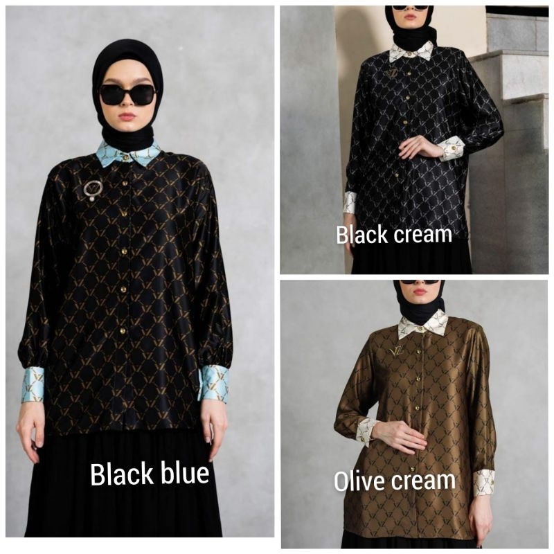 Jual VZ Monogram Two Tone Shirt | Shopee Indonesia