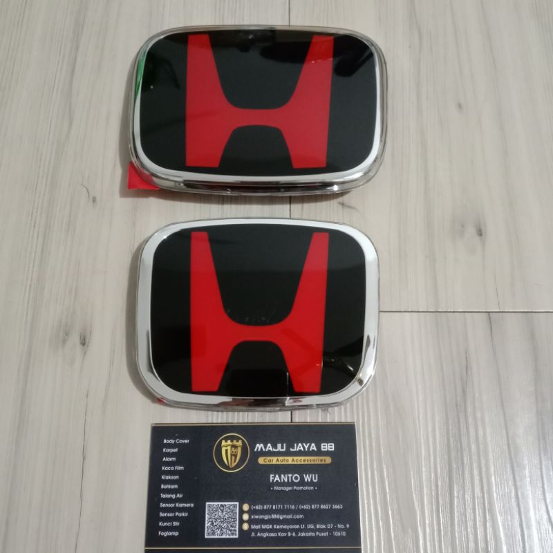 Jual Emblem Mobil Honda / Logo Honda All New HRV 2015-2024 Hitam Merah ...