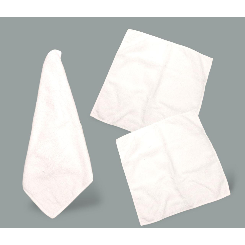 Jual Handuk Muka / Sapu tangan Putih 40x40 cm /lap tangan putih ...