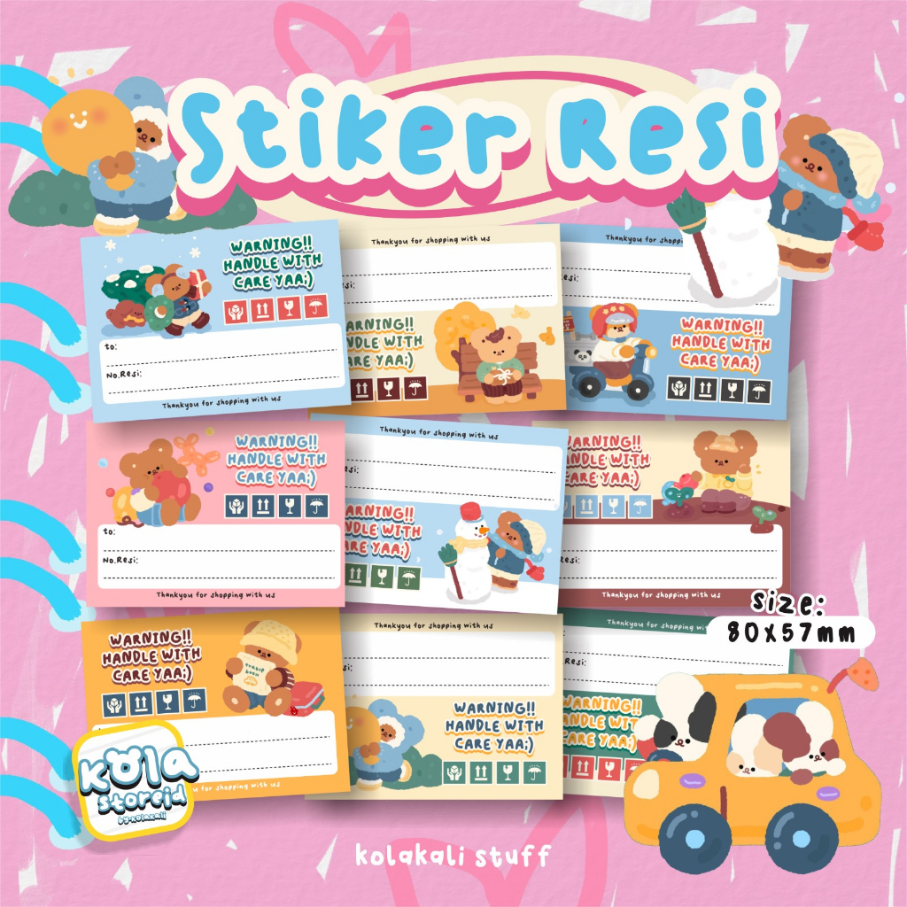 Jual STIKER RESI PENGIRIMAN BEAR DELIVERY EDITION • STIKER RESI OLSHOP ...