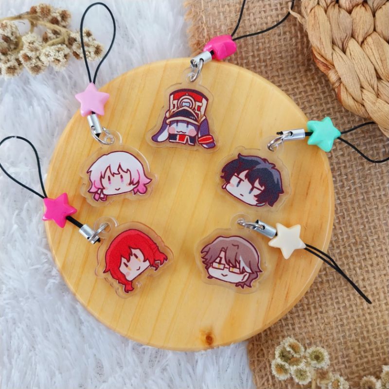 Jual Honkai Star Rail Acrylic Phone Strap Astral Express Family Chibi ...