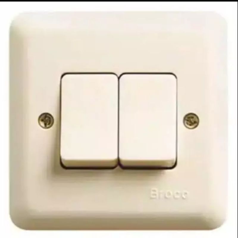 Jual Saklar Seri BROCO Inbow-Outbow Saklar Ganda Tanam Dan Tempel New ...