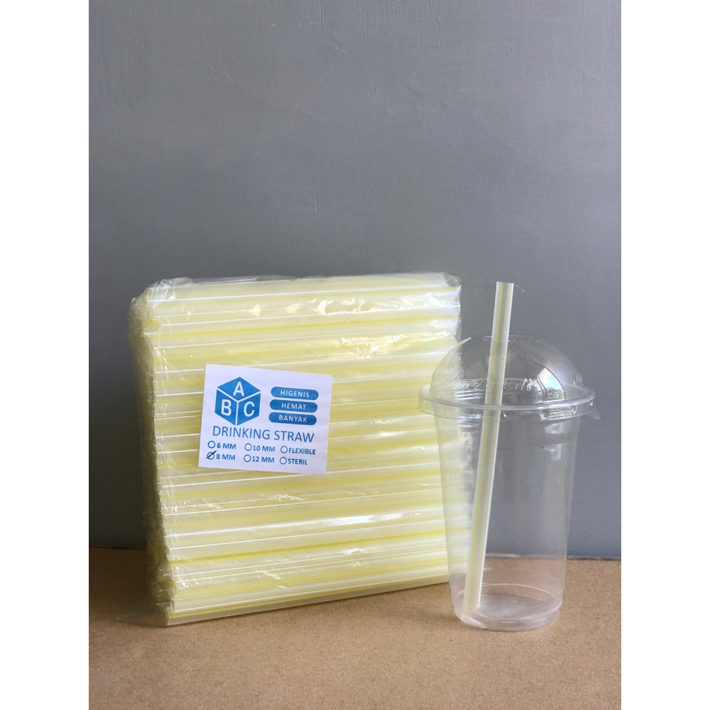 Jual Sedotan Bubble tea Boba 8mm isi 200gram / sedotan minuman ice ...
