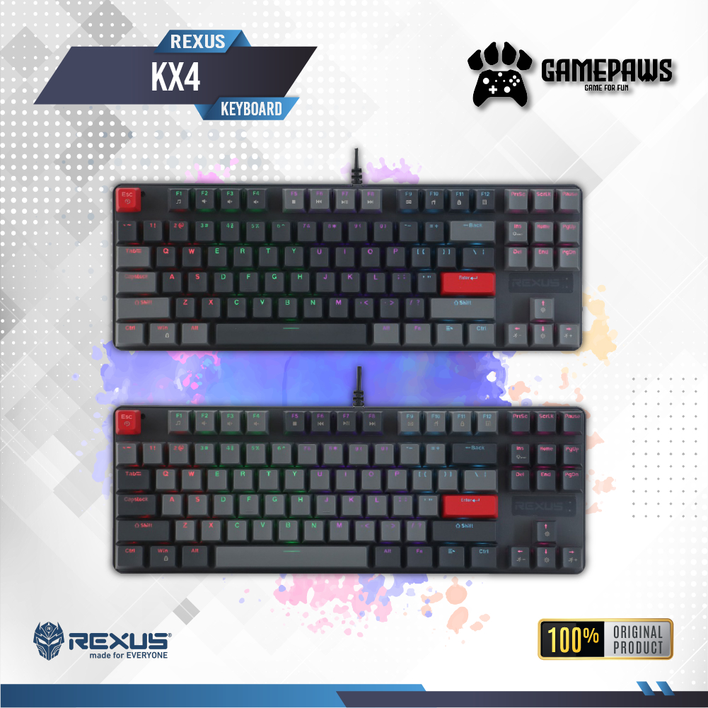 Jual Rexus Keyboard Gaming Heroic KX4 Mechanical TKL RGB Led | Shopee ...