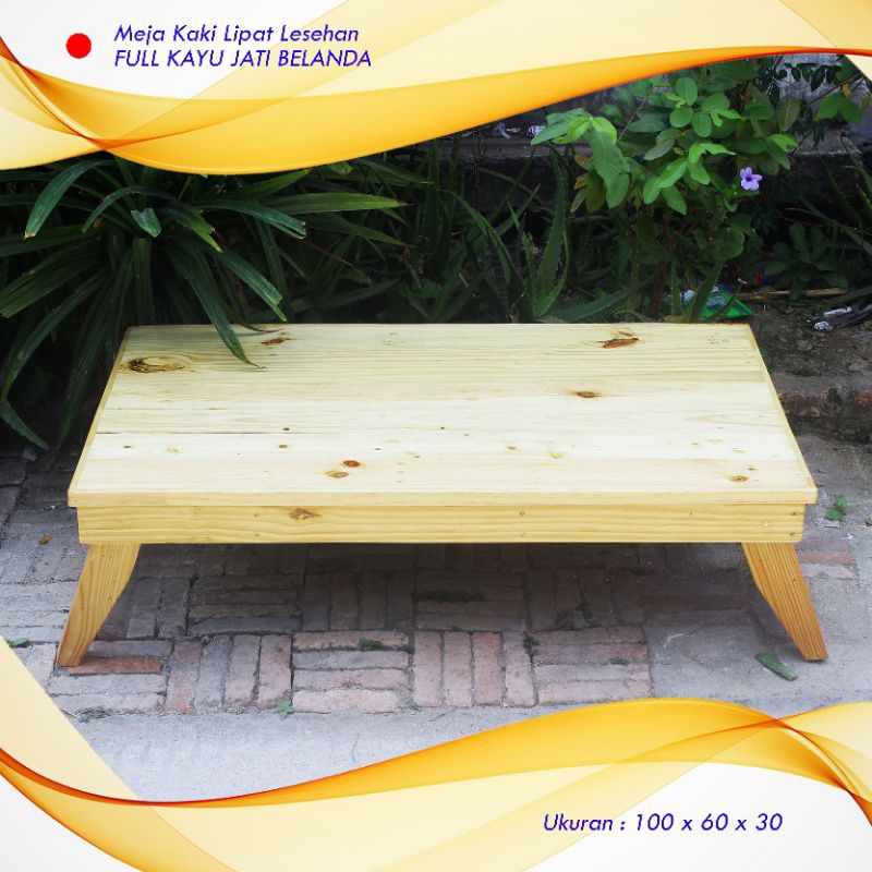 Jual Meja Lipat Lesehan FULL PAPAN KAYU, PLT 100x60x30, Bisa Custom ...
