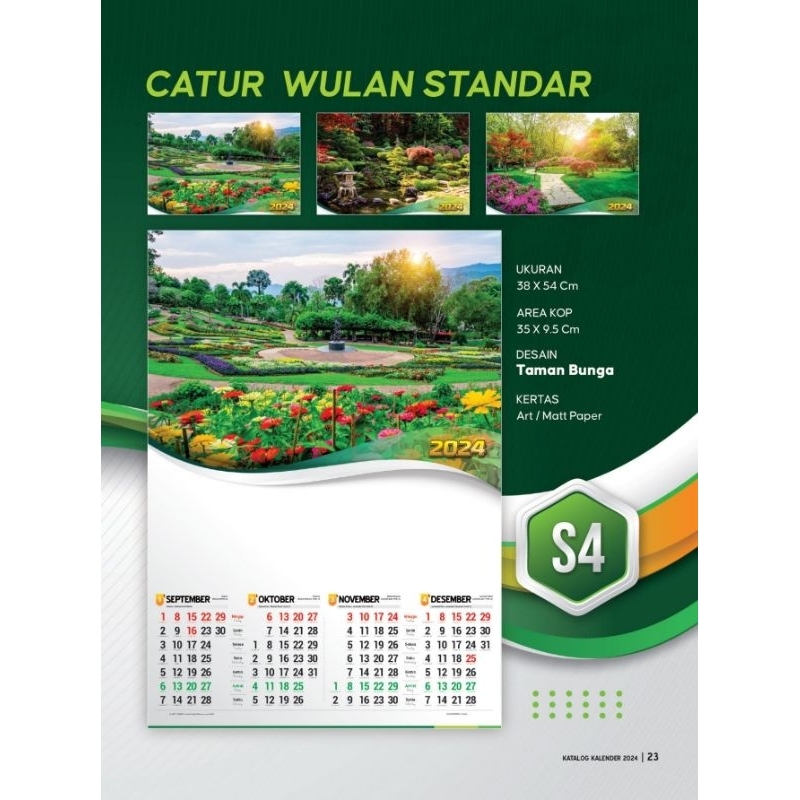 Jual Blangko Kalender 2024 Catur Wulan 1 Pack isi 100 Set | Shopee ...