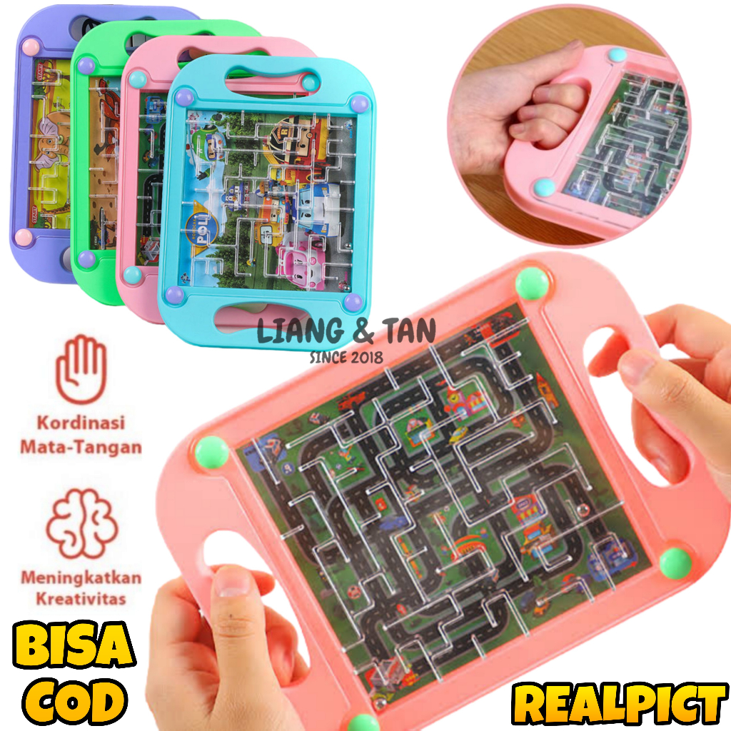 Jual ( BISA COD ) PROMO Mainan Jadul Labirin 2 Bola / Mainan Edukasi ...