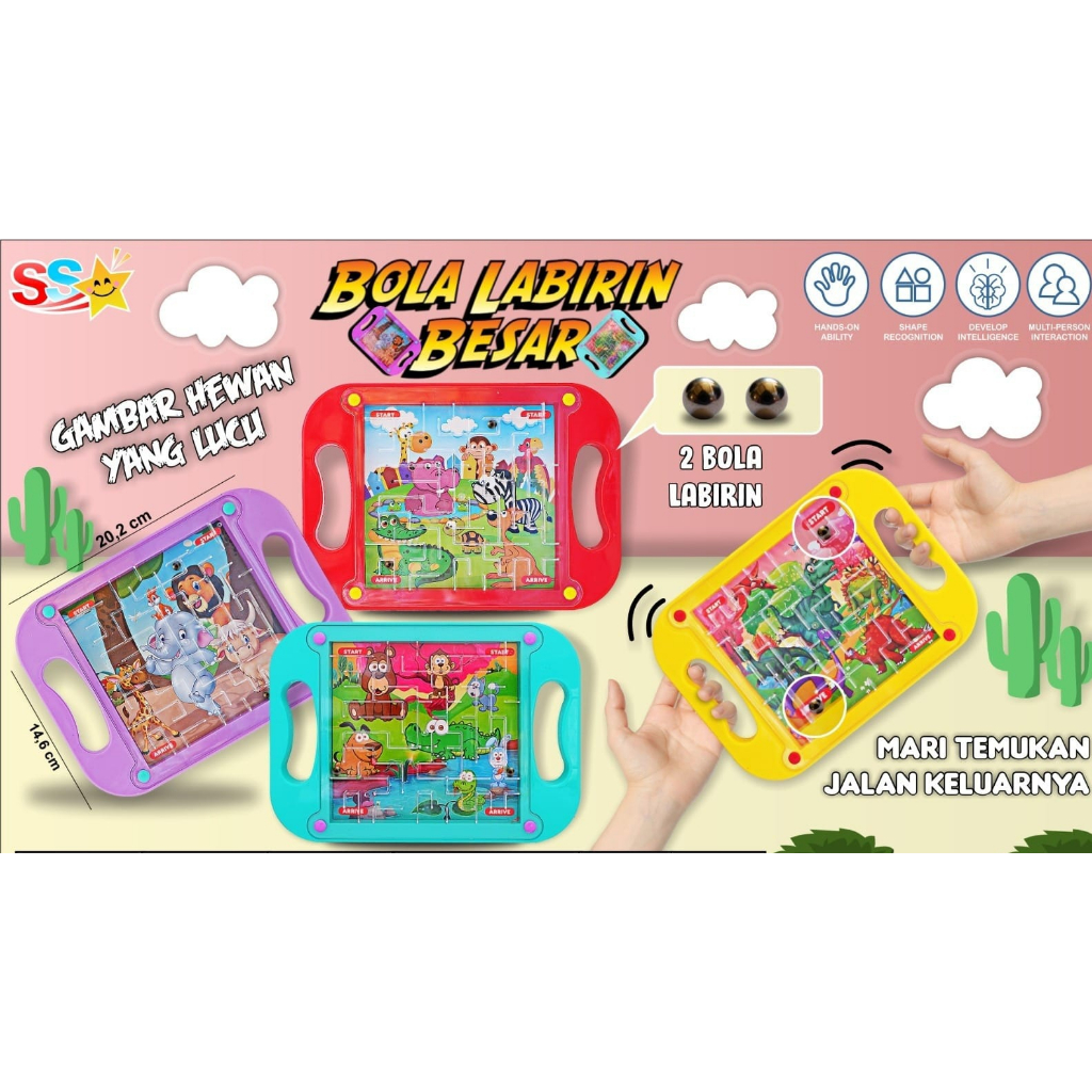 Jual ( BISA COD ) PROMO Mainan Jadul Labirin 2 Bola / Mainan Edukasi ...